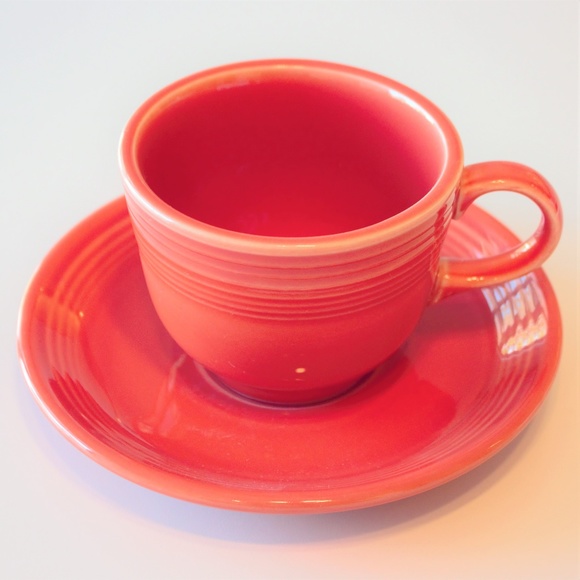 Fiesta | Dining | Fiesta Teacup Saucer Set Persimmon | Poshmark